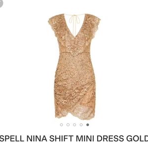 Spell | Dresses | Spell Nina Lace Sequin Shift Mini Dress | Poshmark
